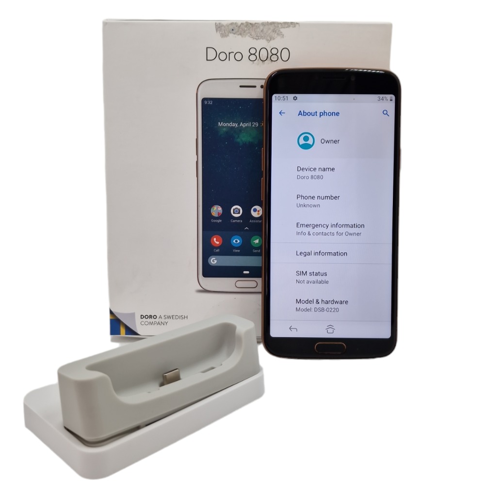 Pre-owned Doro 8080 32GB Black, UnlockeD - Own4Less